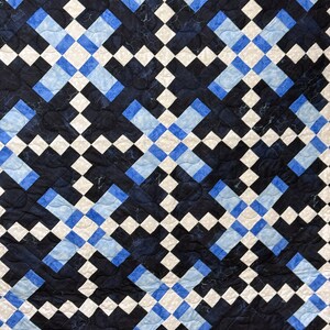 Delft Blue Modern Quilt - Etsy