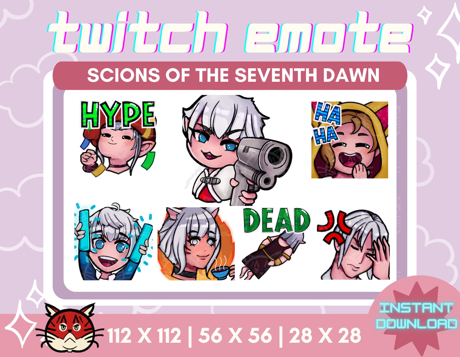Final Fantasy 14 Emotes for Twitch/discord Final Fantasy 14 Emotes ...