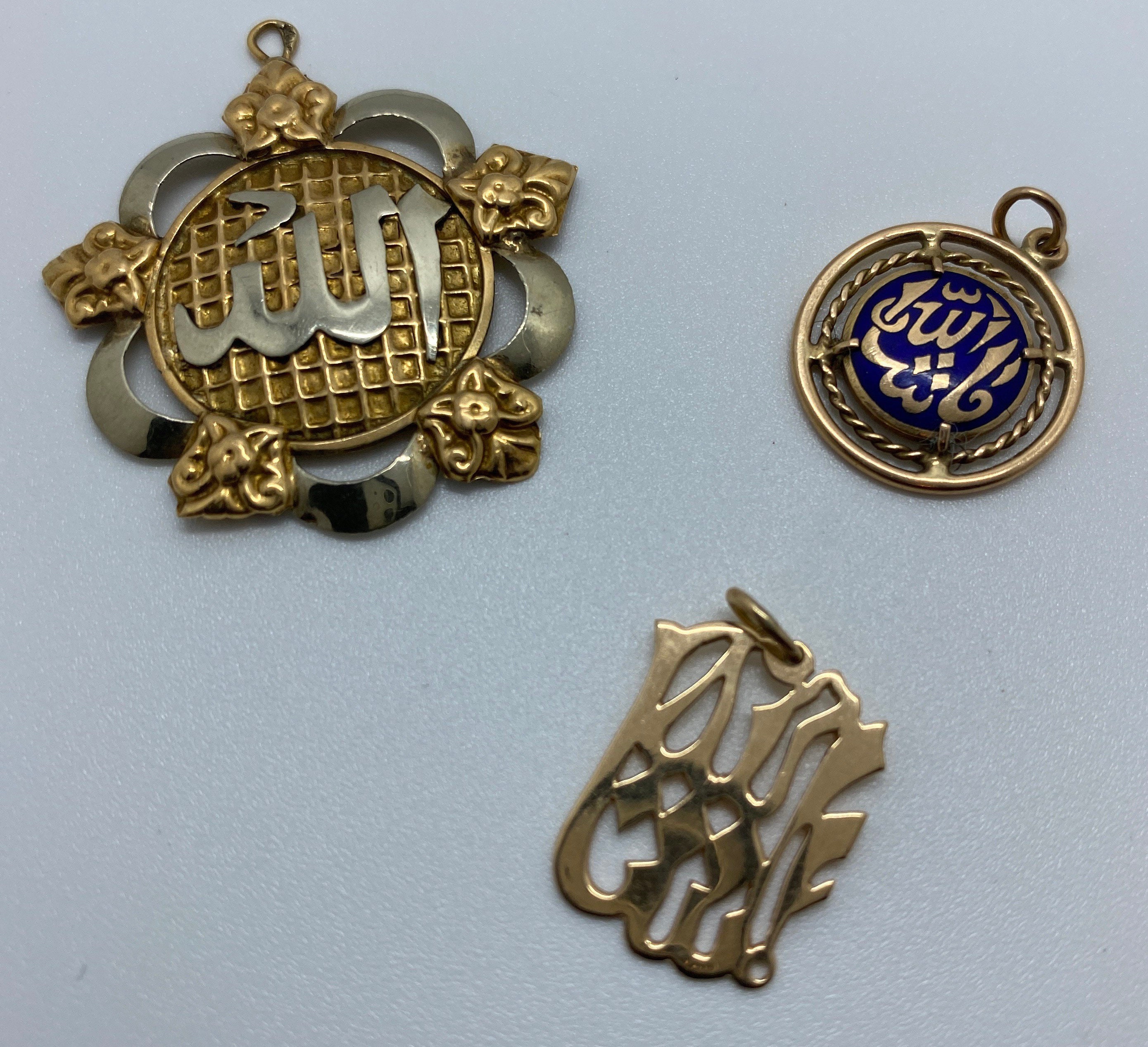 Mashallah Pendant 18K Gold and Silver - Etsy