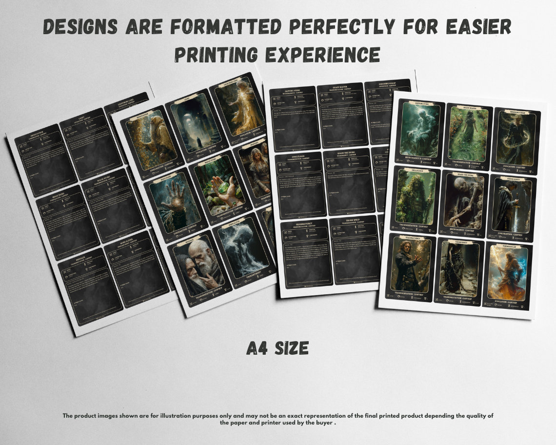 Dnd Spell Cards Cantrips Bundle Dungeons and Dragons 5e D&d Spellbook ...