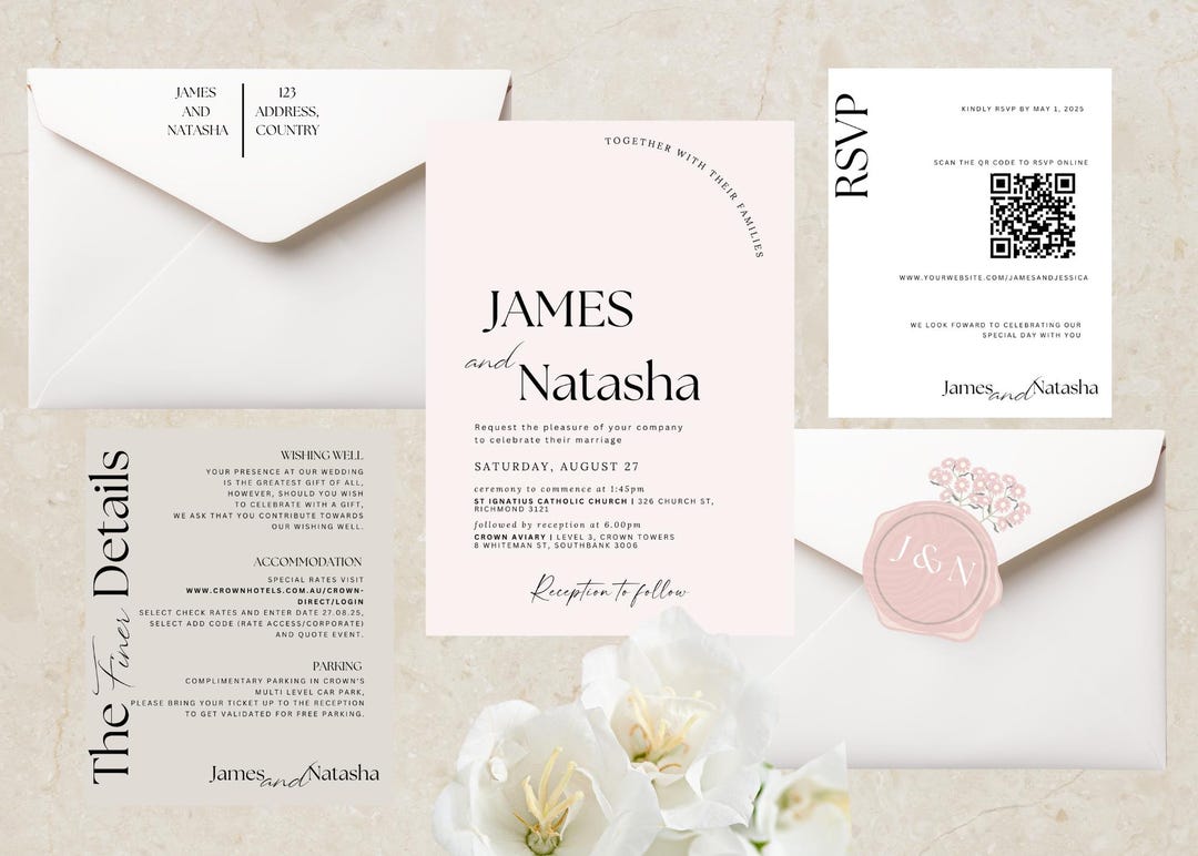 Wedding Invitation Pack Template Wedding Invitation Wedding Invitation ...