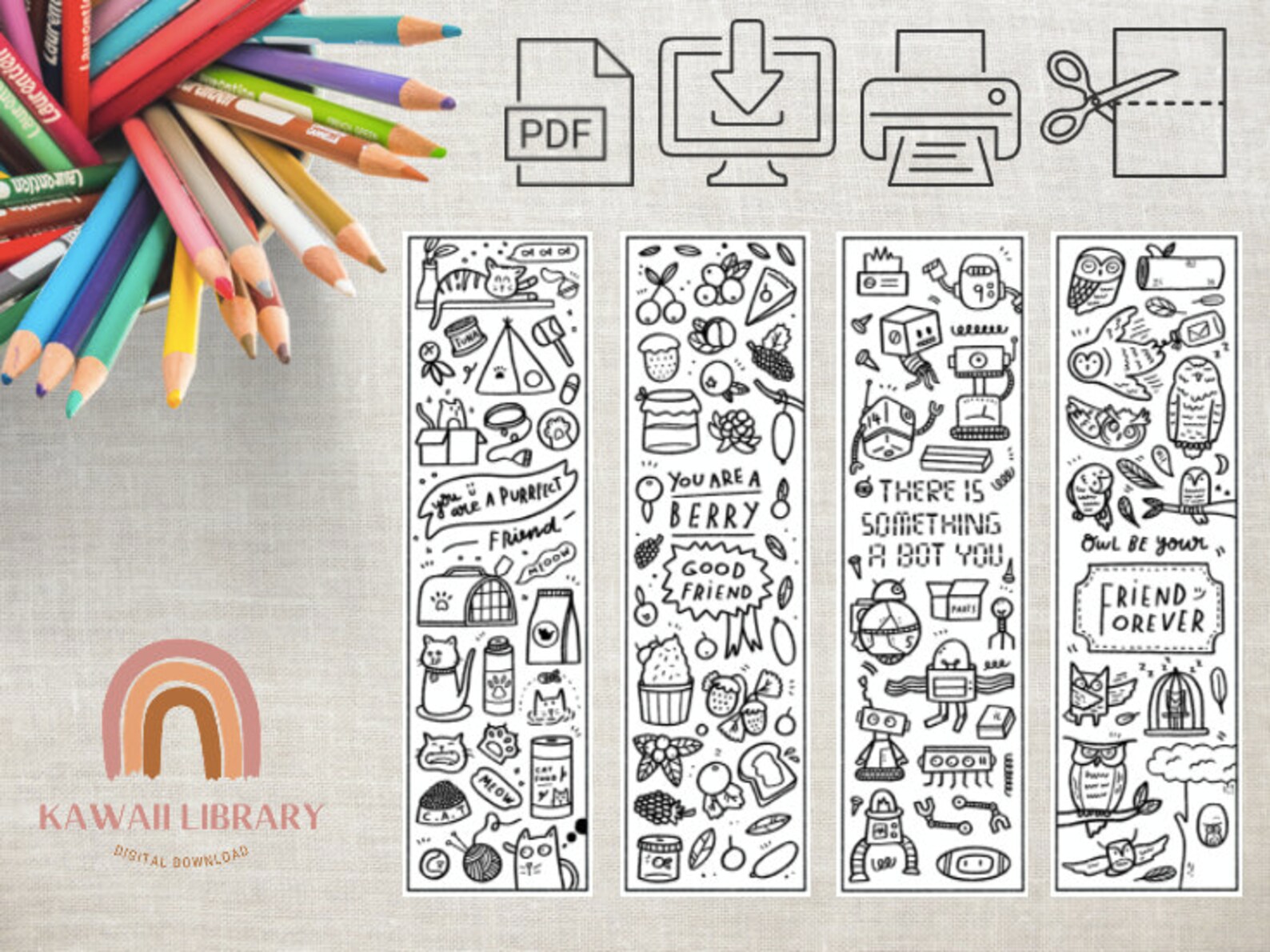 Printable Friendship Bookmarks: Coloring Bookmarks for Kids | Teachers ...