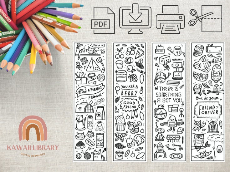 Digital Bookmark | Friendship Bookmarks | Print Your Own | Instant ...