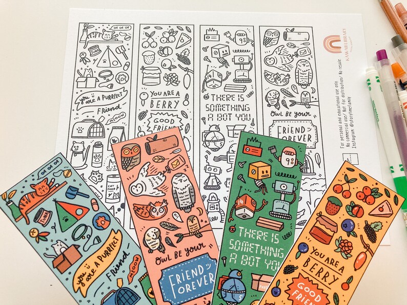 Digital Bookmark | Friendship Bookmarks | Print Your Own | Instant ...