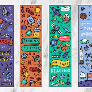 Printable Space Bookmarks | Space Theme | DIY Digital Download | Print ...