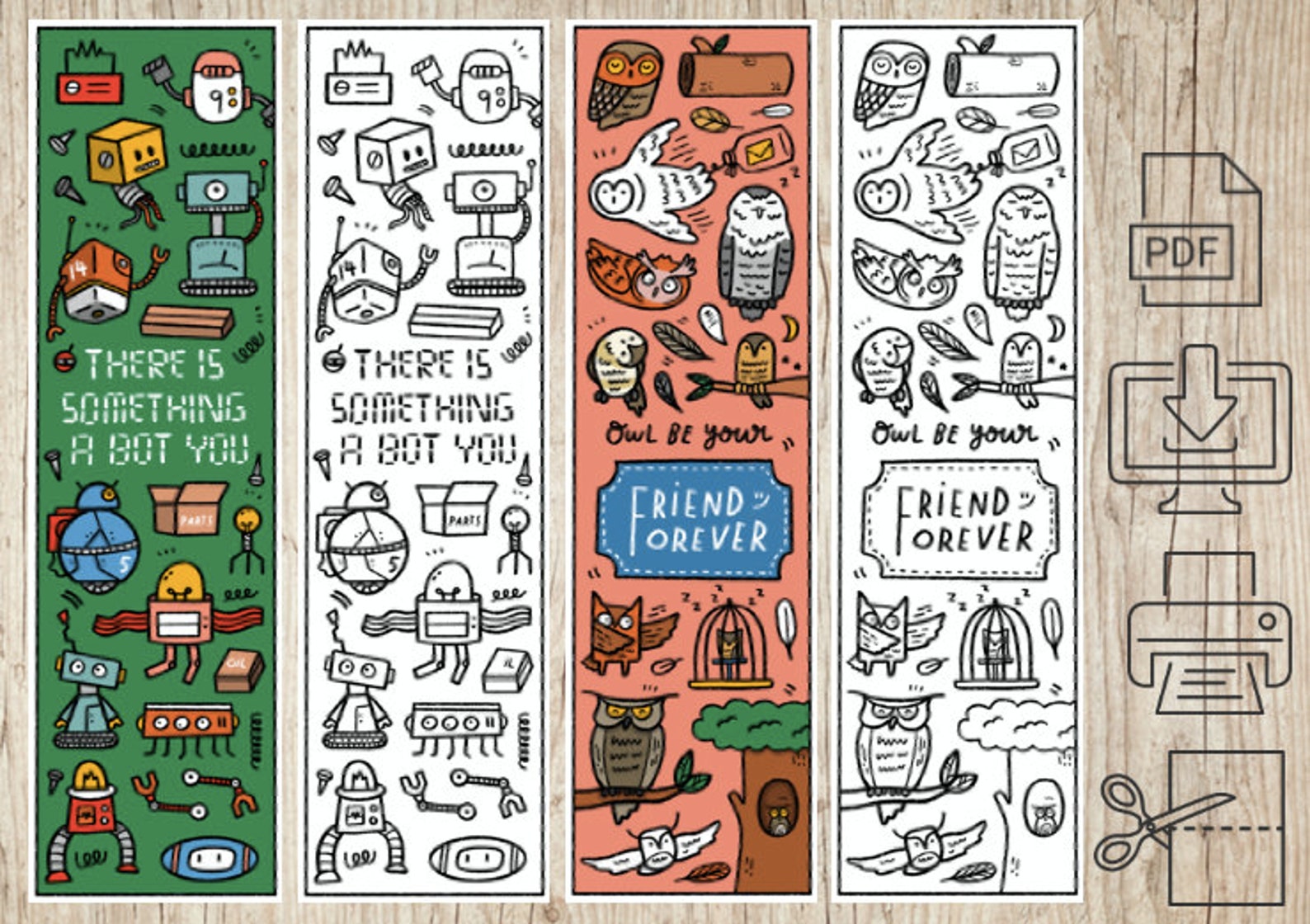 Digital Bookmark | Friendship Bookmarks | Print Your Own | Instant ...