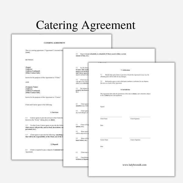 Food Truck Agreement - Etsy