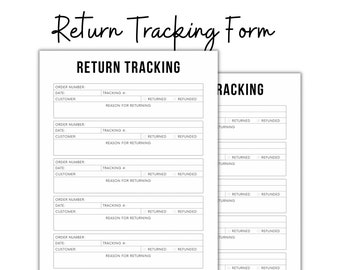 Return Form Template - Etsy UK