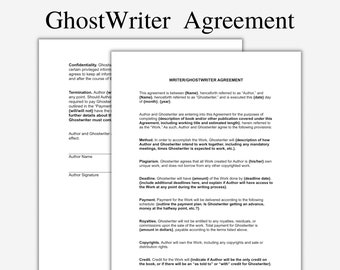 Ghostwriter Contract - Etsy