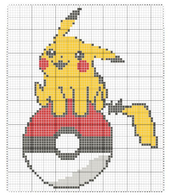 Retro Pikachu Cross Stitch Pattern - Etsy