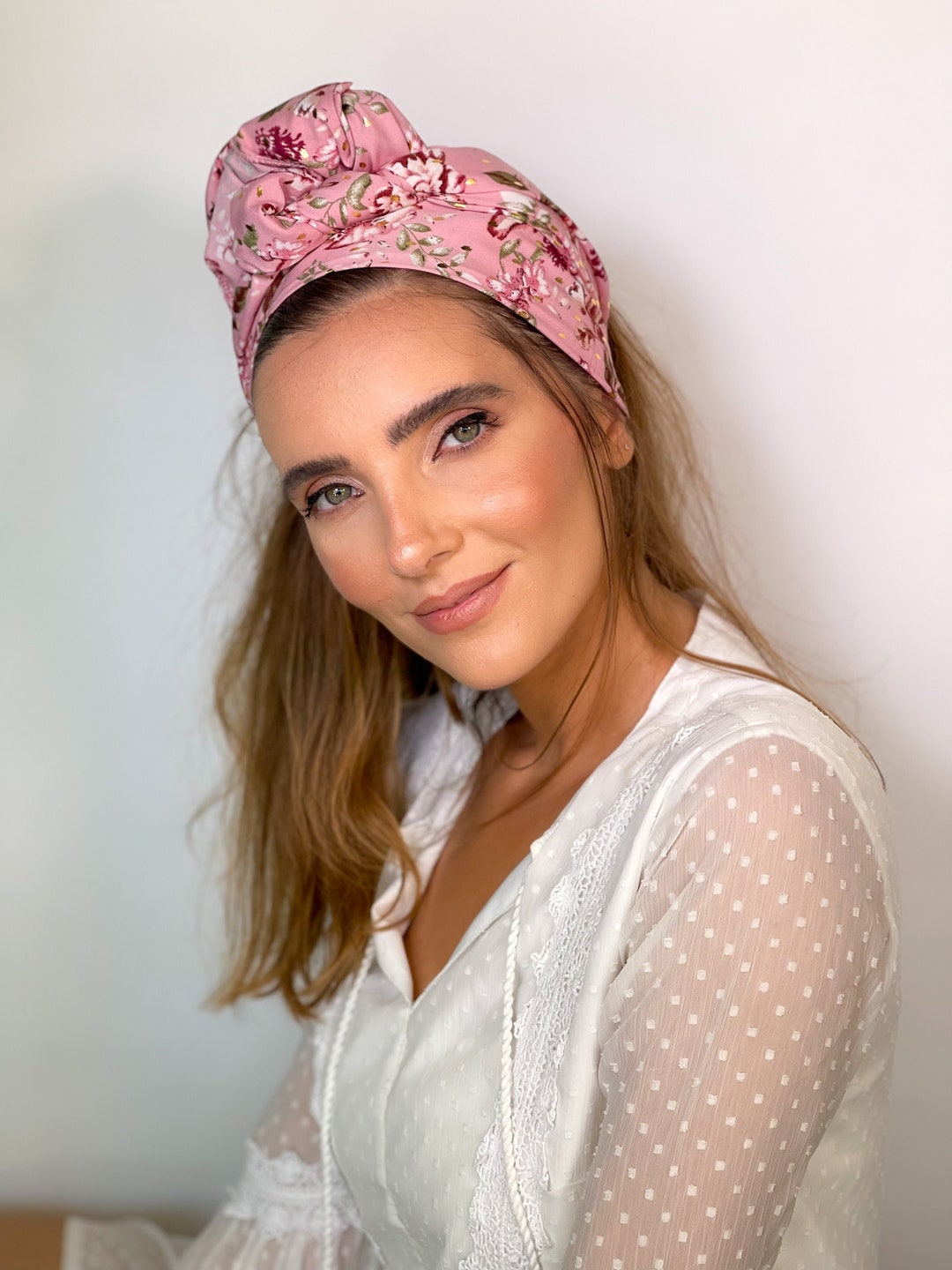 An Elegant Pink Bandana, Head Covering,accessories - Etsy