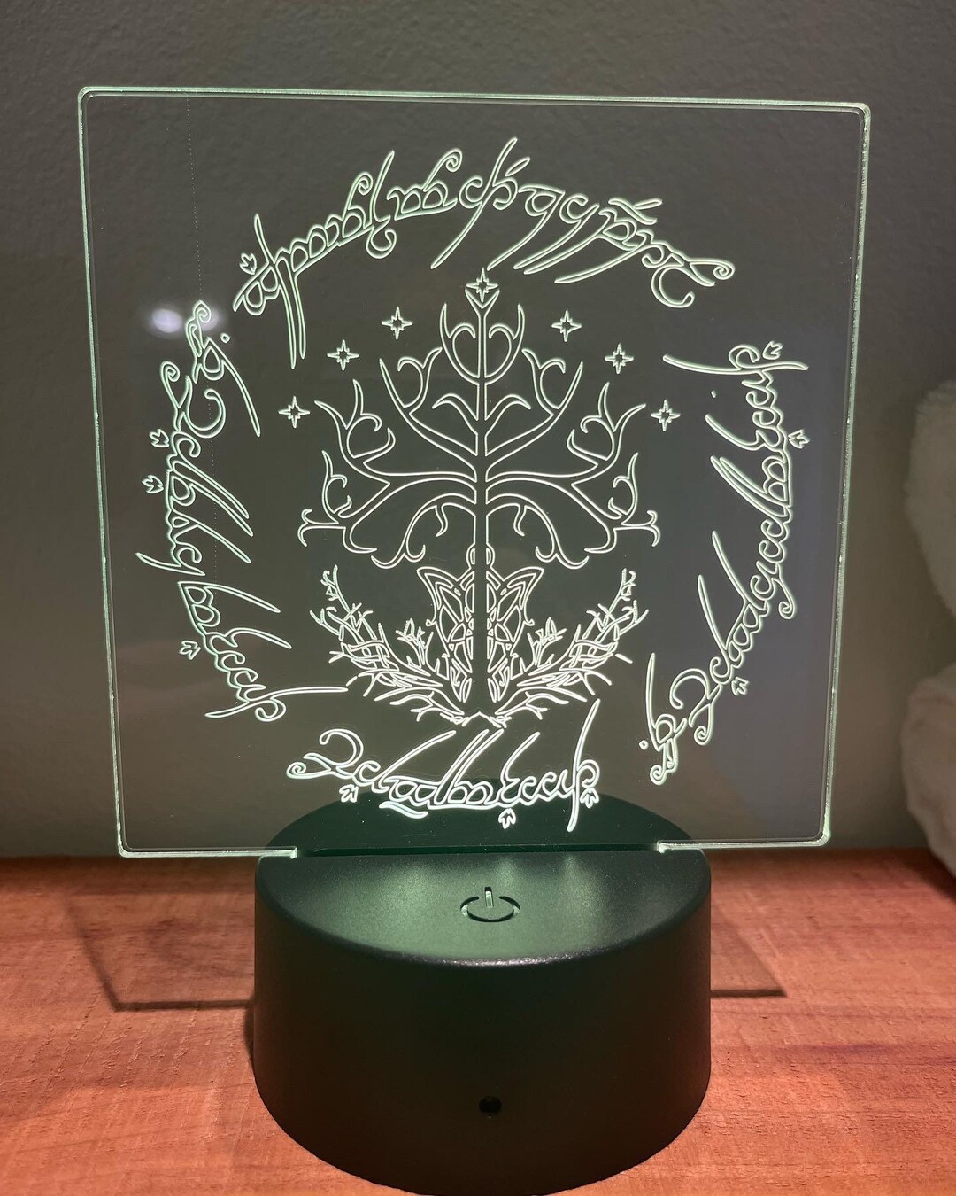 LOTR Lord of the Rings LED Lit Acrylic Sign Night Light Tree of Gondor ...