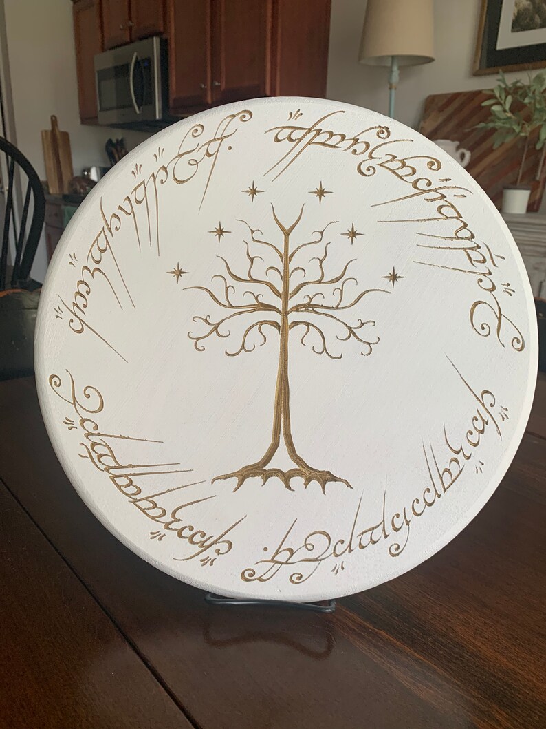Lord of the Rings Trees of Valinor laurelin Custom Carved - Etsy