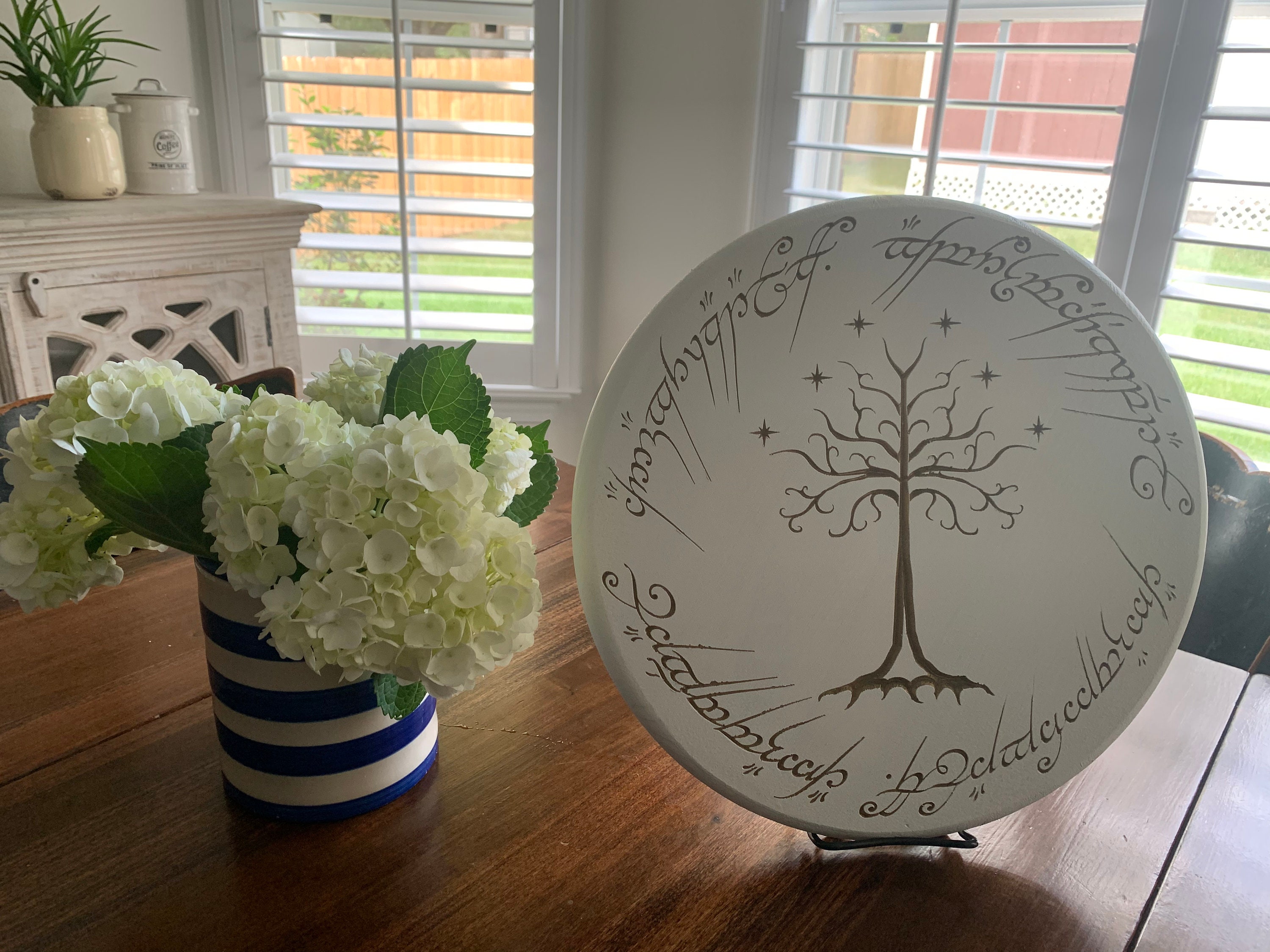 Lord of the Rings Trees of Valinor laurelin Custom Carved Wood Plaque ...