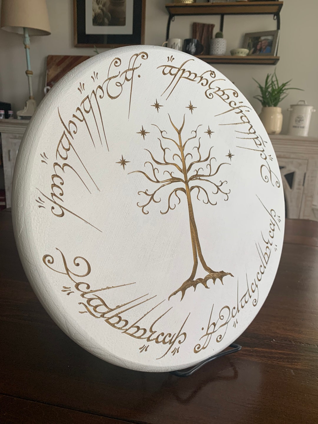 Lord of the Rings Trees of Valinor (laurelin) Custom Carved Wood Plaque ...