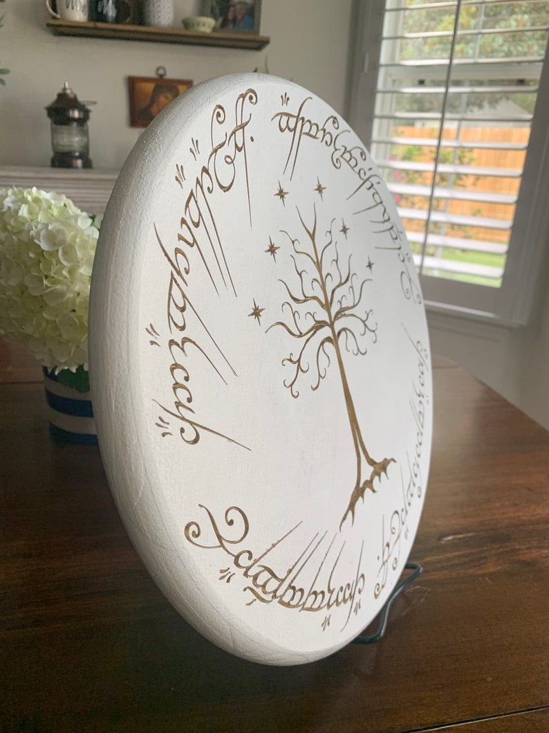 Lord of the Rings Trees of Valinor laurelin Custom Carved - Etsy