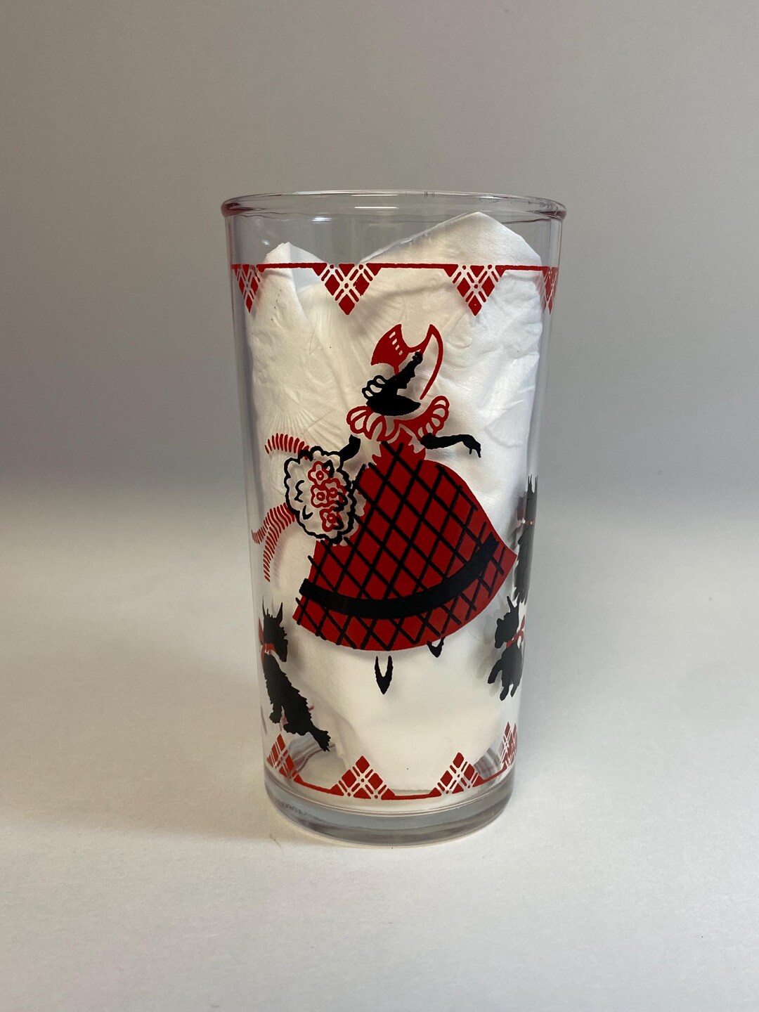 Hazel Atlas Girl With Scottie Dogs Glasses - Etsy