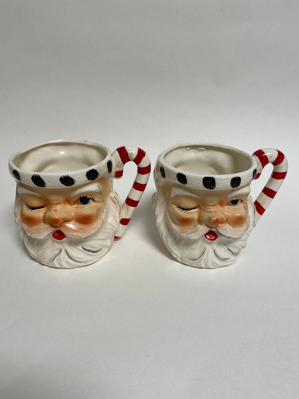 Lefton Santa & Mrs Claus Mugs - Etsy