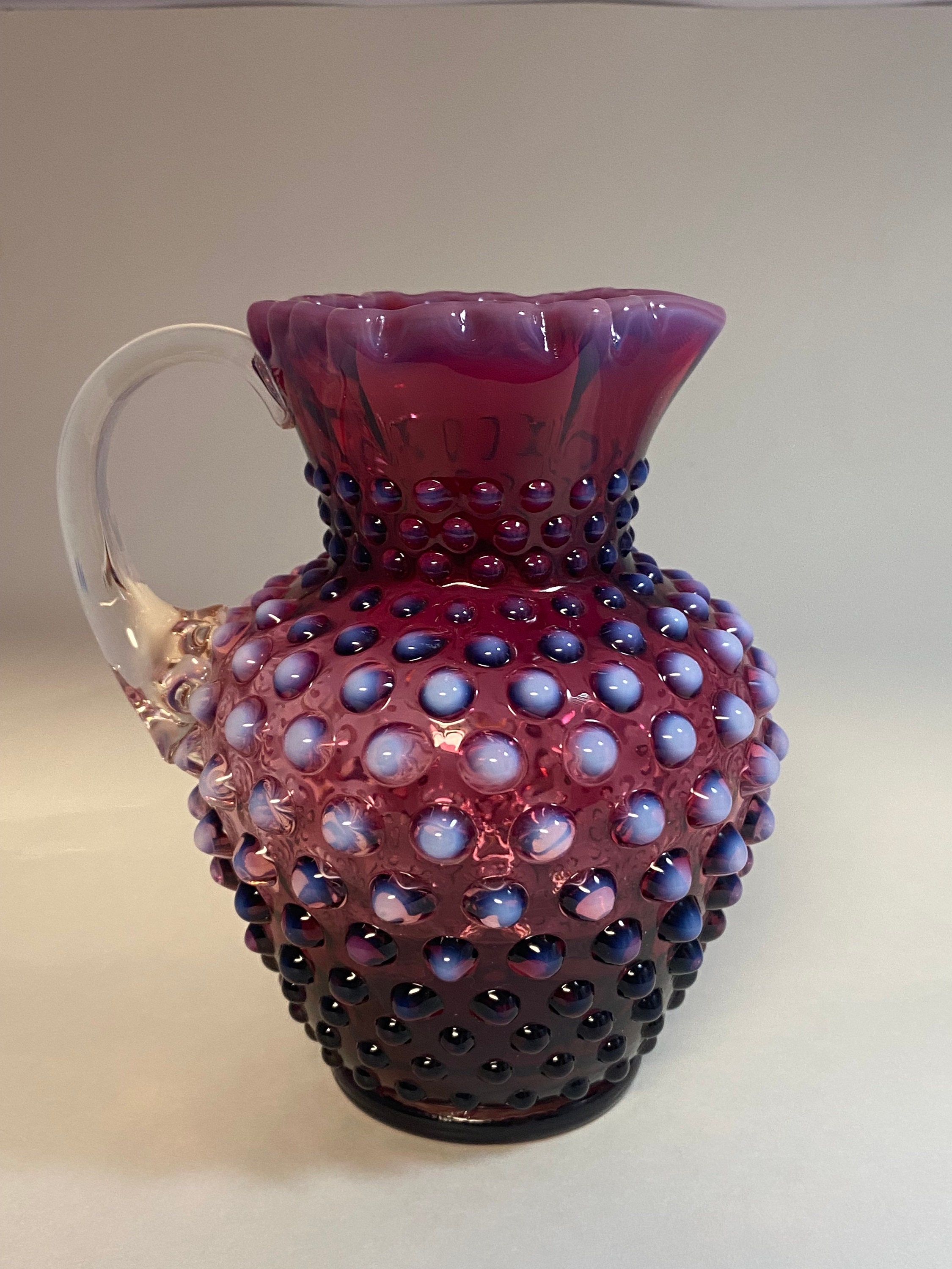Fenton Plum Opalescent Syrup Pitcher - Etsy