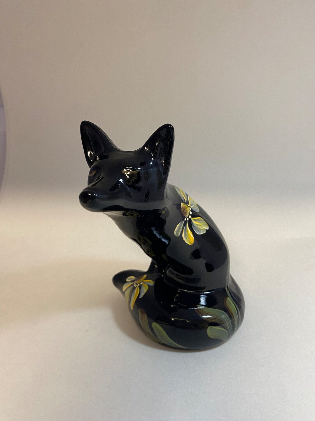 Fenton Black Fox Figurine - Etsy