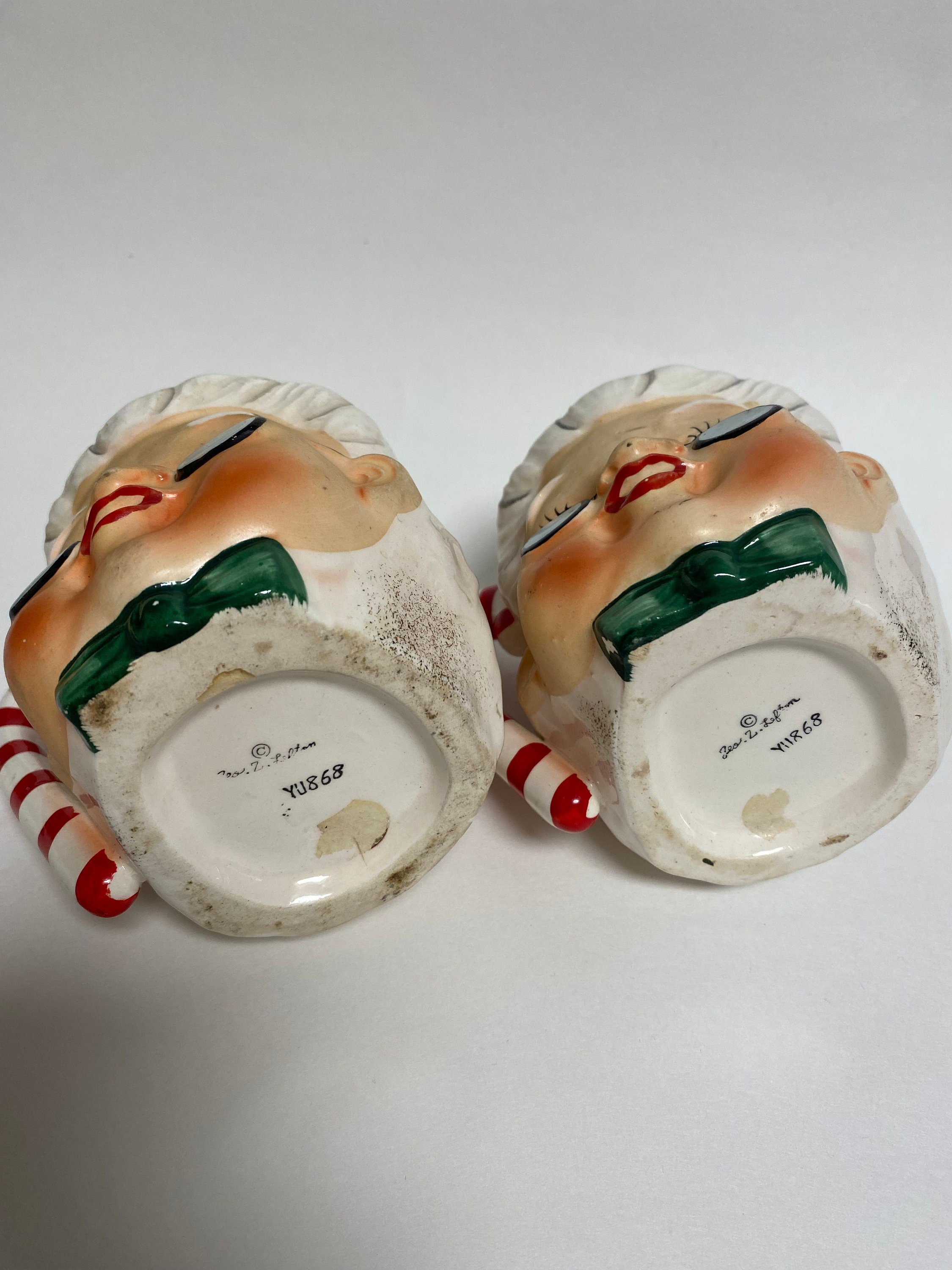 Lefton Santa & Mrs Claus Mugs - Etsy