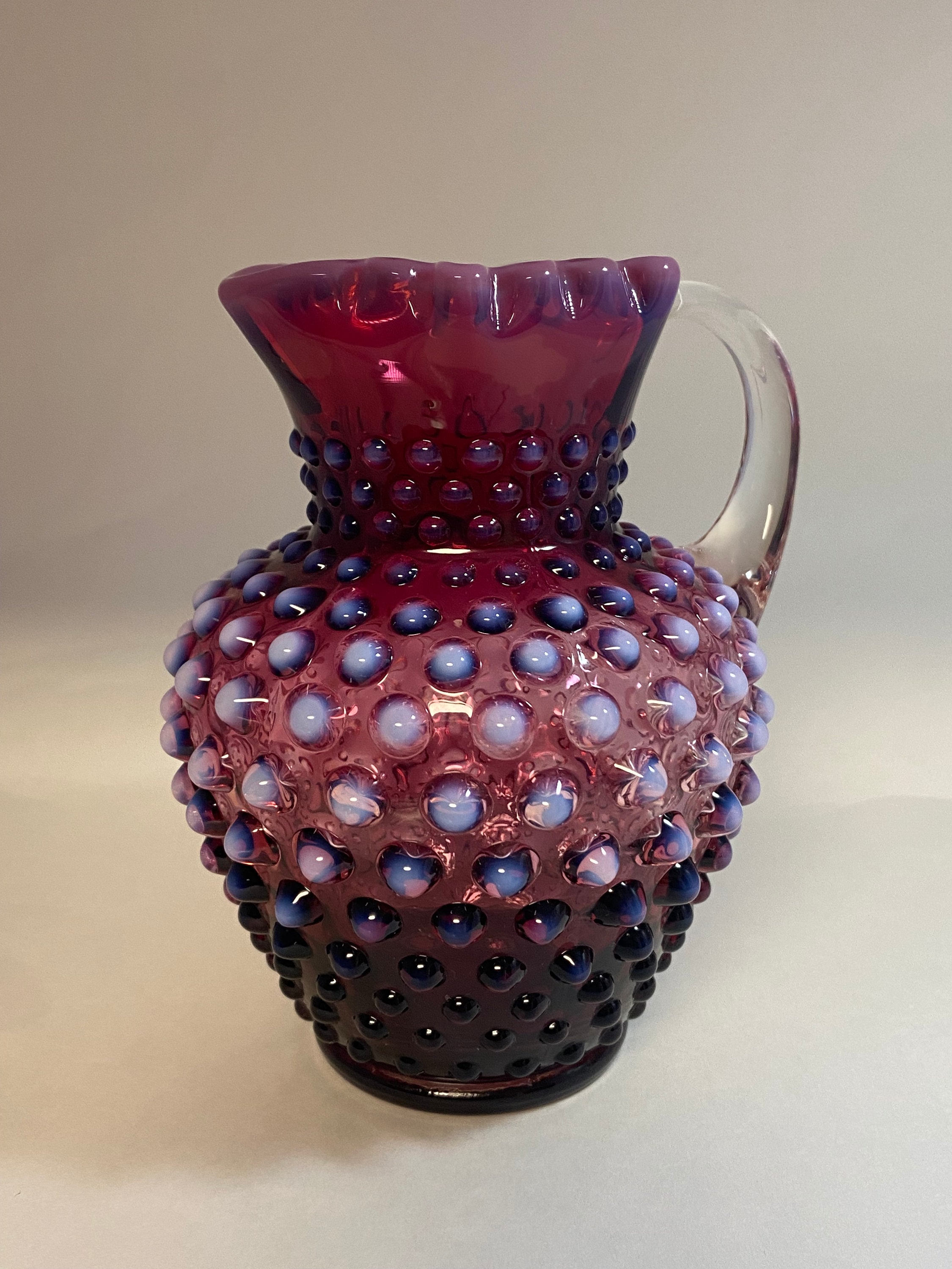 Fenton Plum Opalescent Syrup Pitcher - Etsy