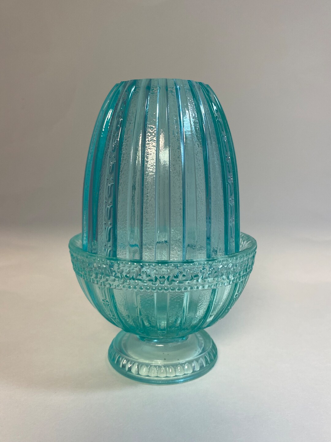 Fenton Aqua Blue Fairy Lamp - Etsy