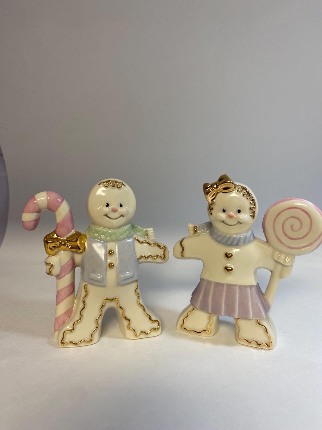 Lenox Gingerbread Boy & Girl Salt and Pepper Set - Etsy