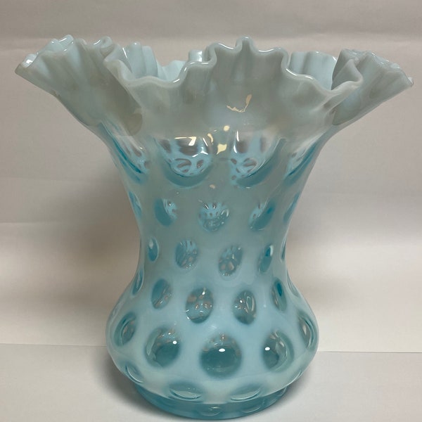 Fenton Coin Dot Glass Vase - Etsy