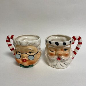 Lefton Santa & Mrs Claus Mugs - Etsy