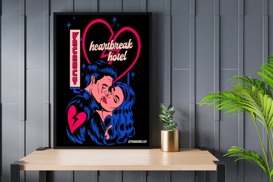 Heartbreak Hotel Print Tragic Girls 'heartbreak - Etsy