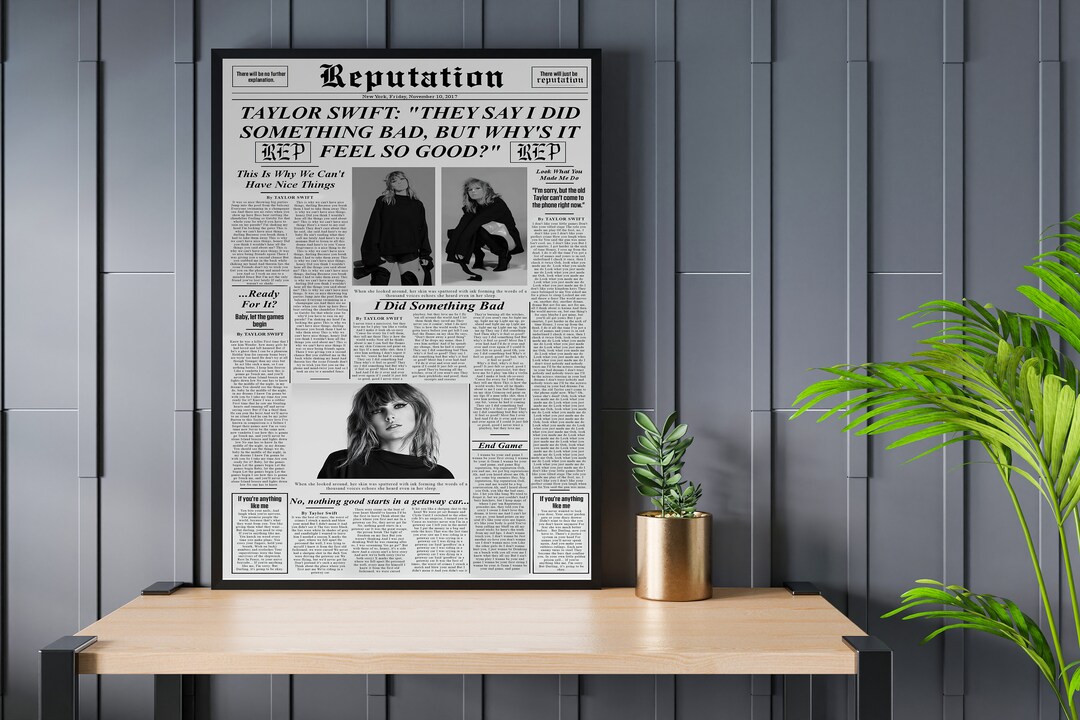 TS Poster Reputation Print Reputation Album Tracklist Poster, Ts Music ...