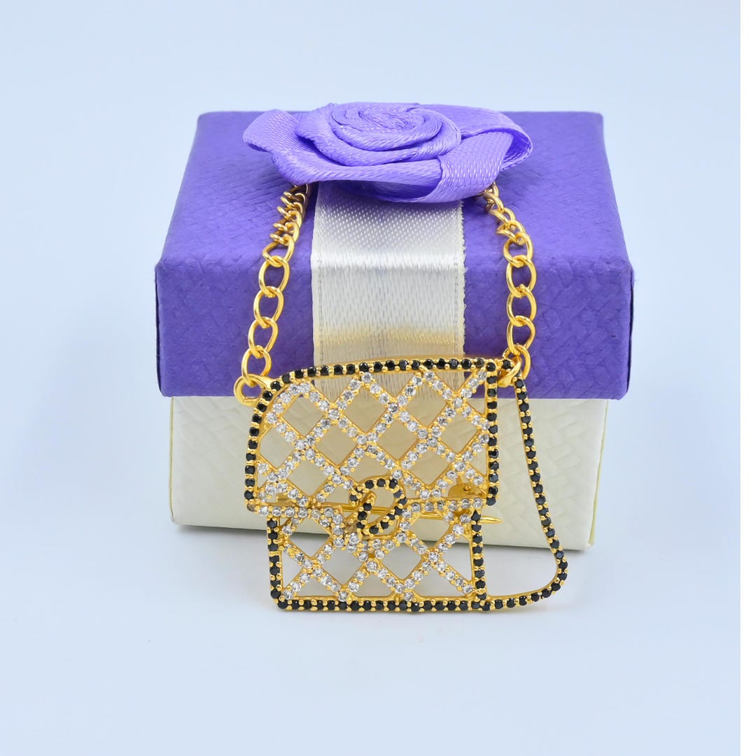 Purse Safety Pin Beautiful Design Pin Handcrafted Pin Saree Pin Hijab ...