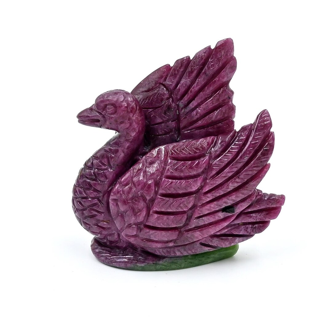 Natural Ruby Carving Duck Idol Beautiful Hand Carving Ruby Stone Ruby ...
