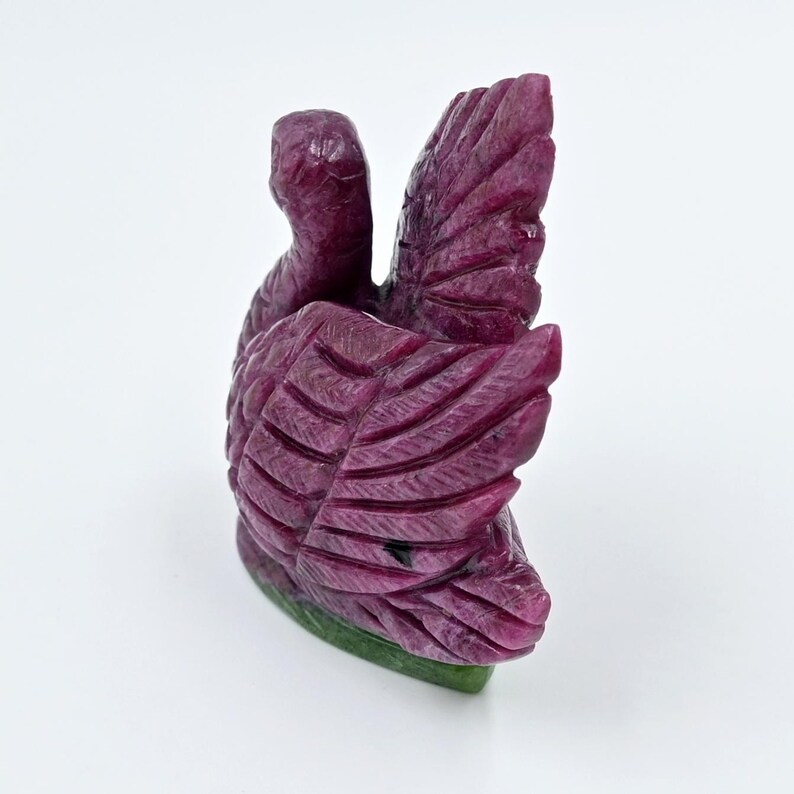 Natural Ruby Carving Duck Idol Beautiful Hand Carving Ruby Stone Ruby ...