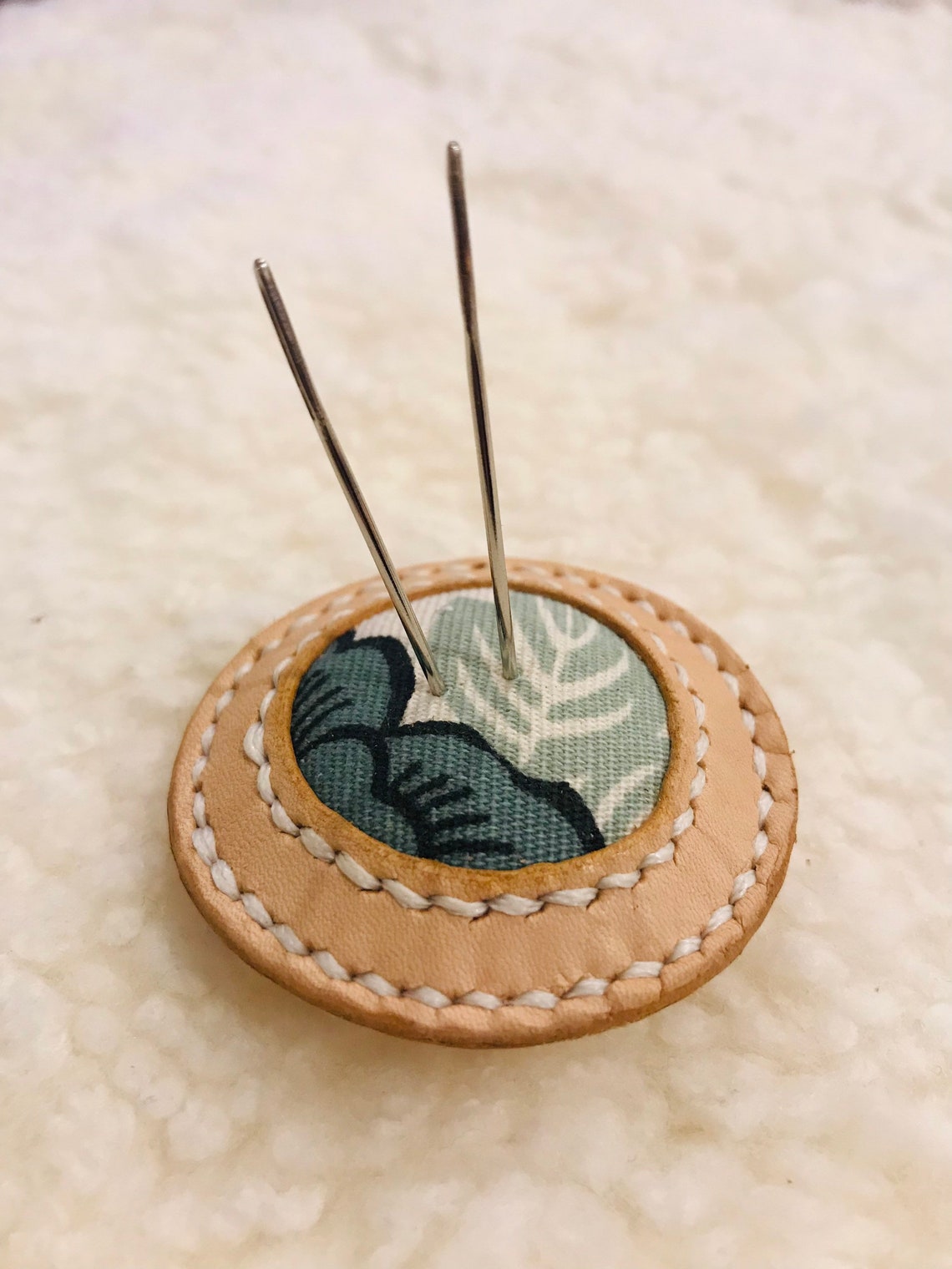 Leather Pin Cushion FREE Personalisation | Etsy