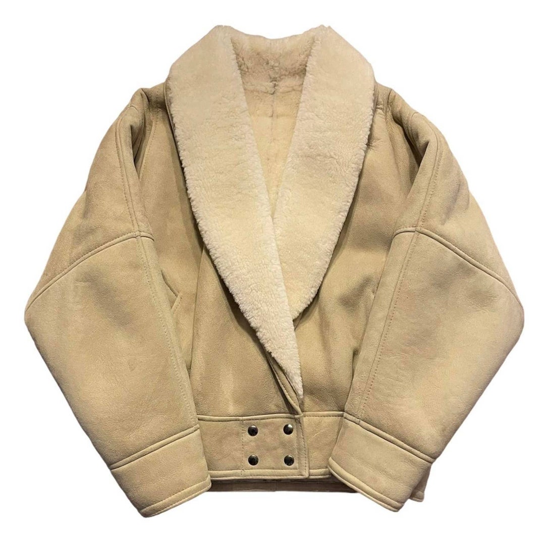 Vintage OVERLAND Tan Rancher Shearling Sheepskin Coat Sz M / L - Etsy