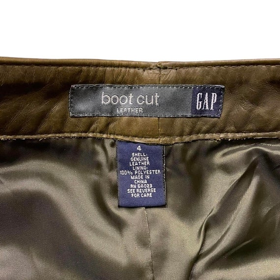 Vintage Gap Y2K 2000's army green 100% genuine leathe… - Gem