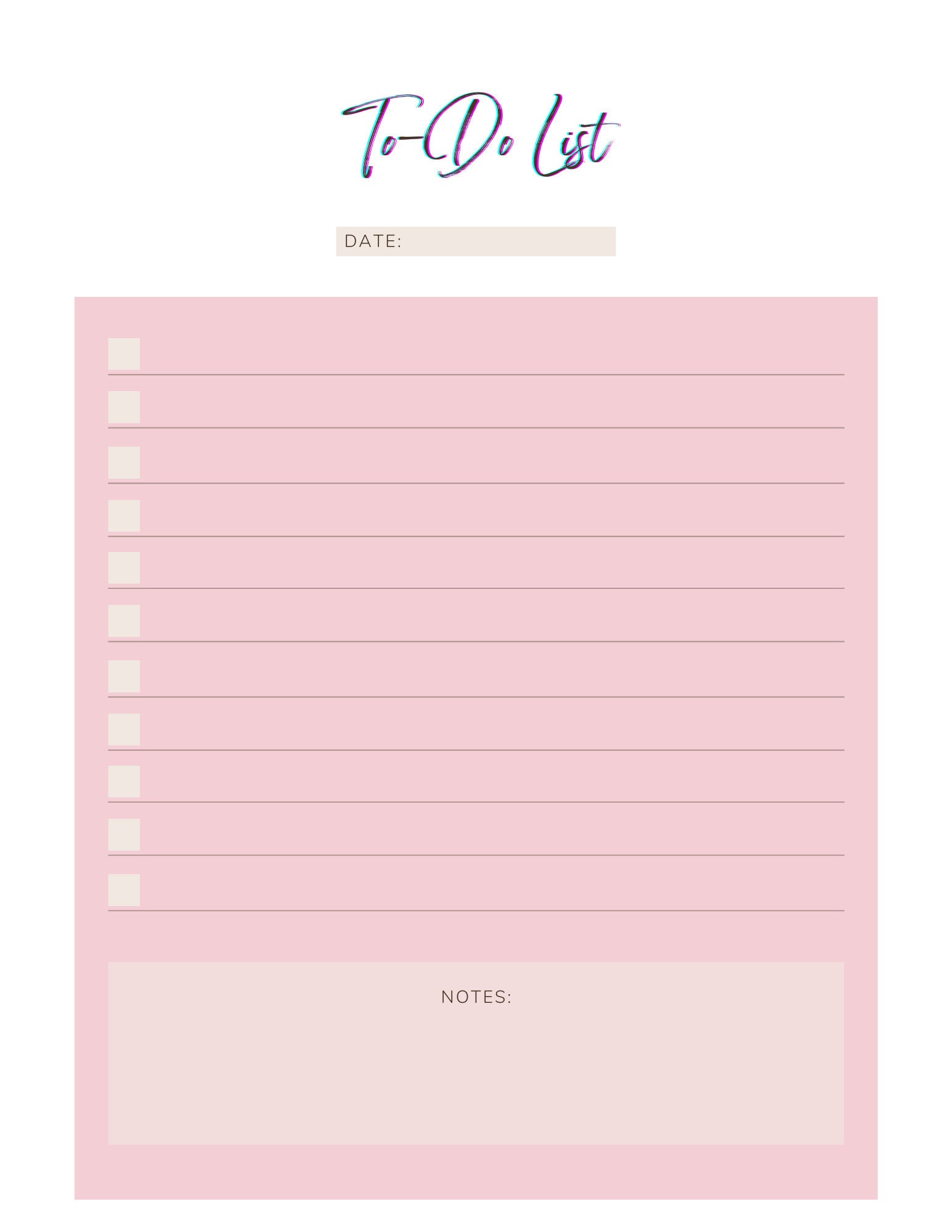 Minimalist To-do List Printable Planner I Digital To-do List Planner - Etsy