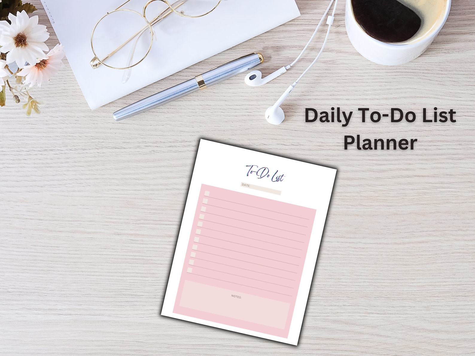 Minimalist To-do List Printable Planner I Digital To-do List Planner - Etsy