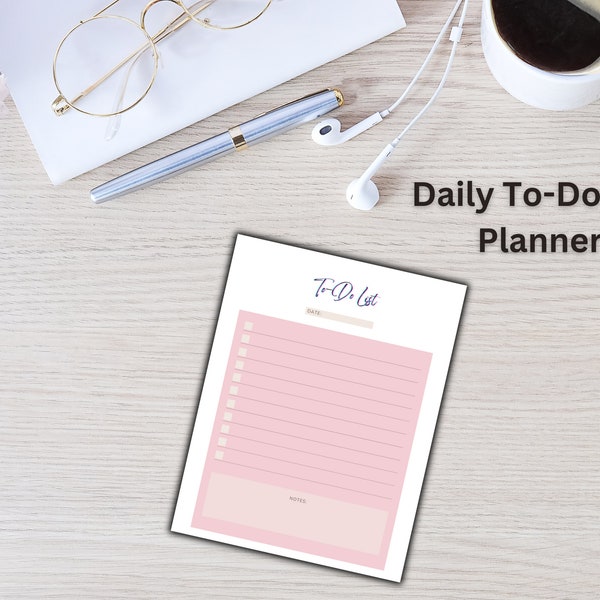 Minimalist To-do List Printable Planner I Digital To-do List Planner - Etsy