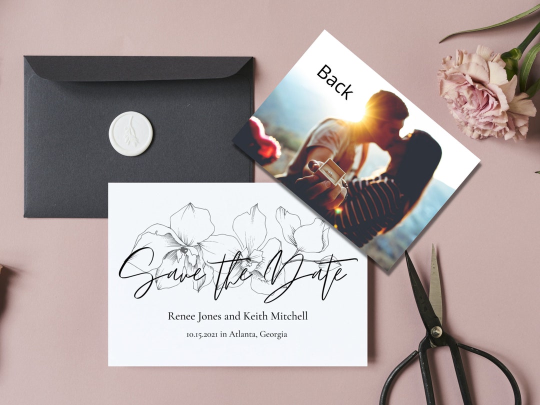 Customizable Modern Printable Save the Date - Etsy