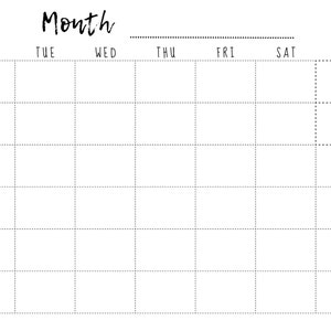 Monthly Blank Printable Calendar (monday Start) 11x17 - Etsy
