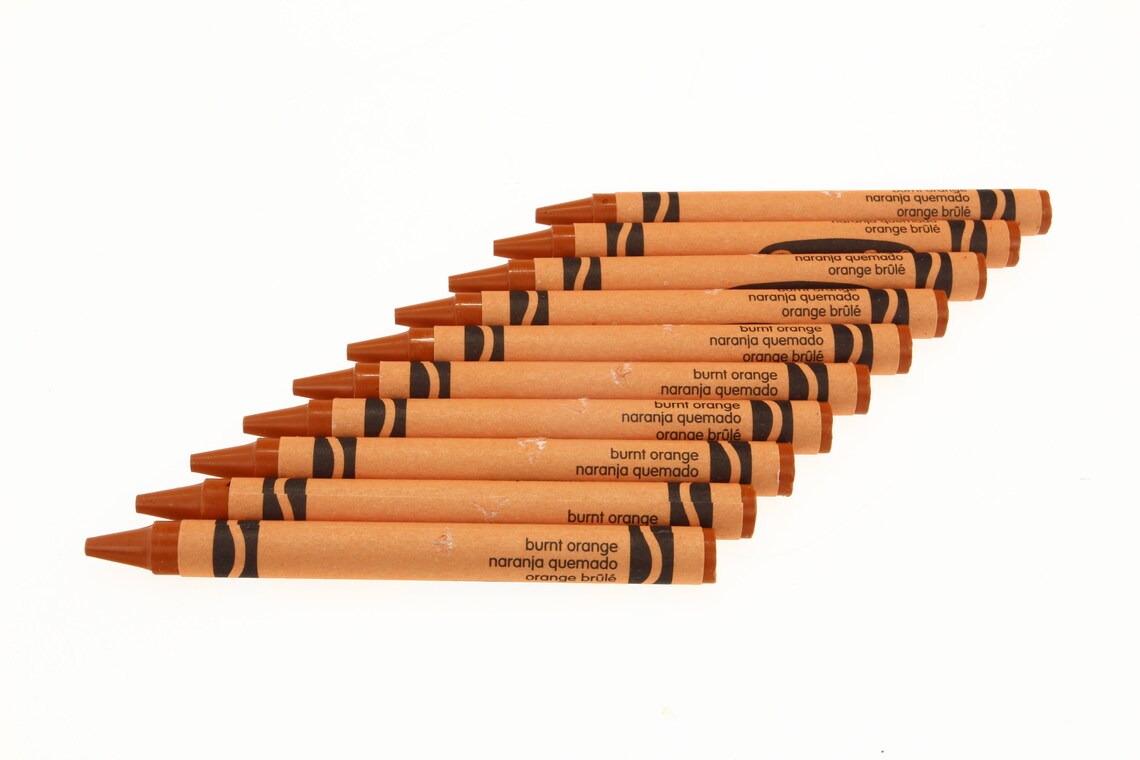 Burnt Orange Crayola Crayons - 10 Pack - Etsy