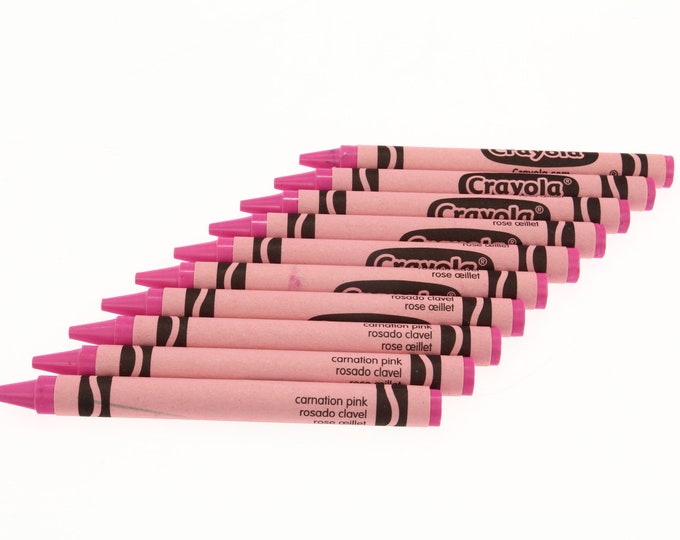 Carnation Pink Crayola Crayons - 10 Pack - Etsy