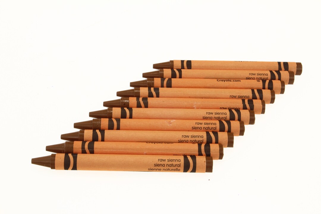 Raw Sienna Crayola Crayons - 10 Pack - Etsy