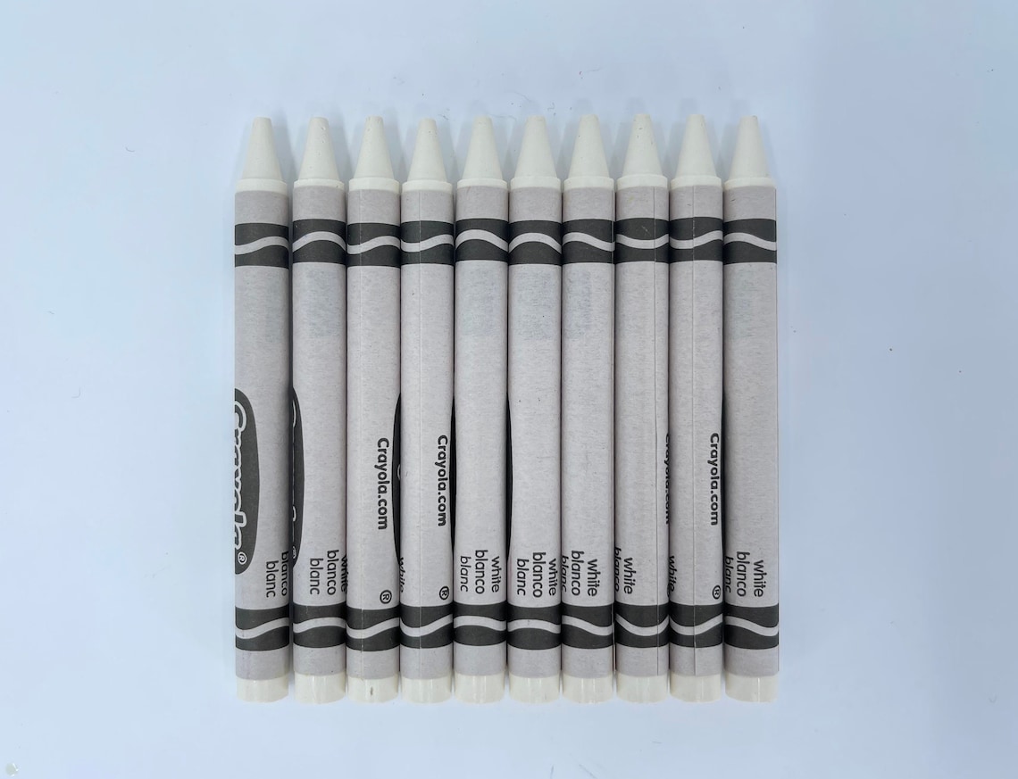White Crayola Crayons - 10 Pack - Etsy