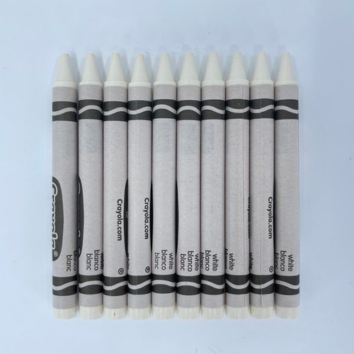 White Crayola Crayons 10 Pack - Etsy