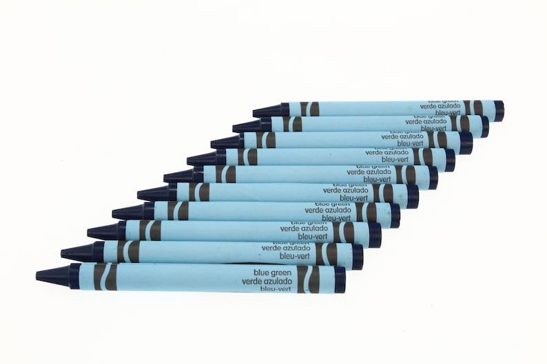 Blue Green Crayola Crayons - 10 Pack - Etsy