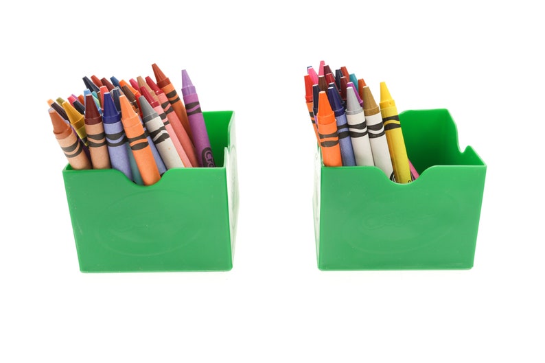 Crayola Crayon Organizer Green Container for Crayons and Art - Etsy